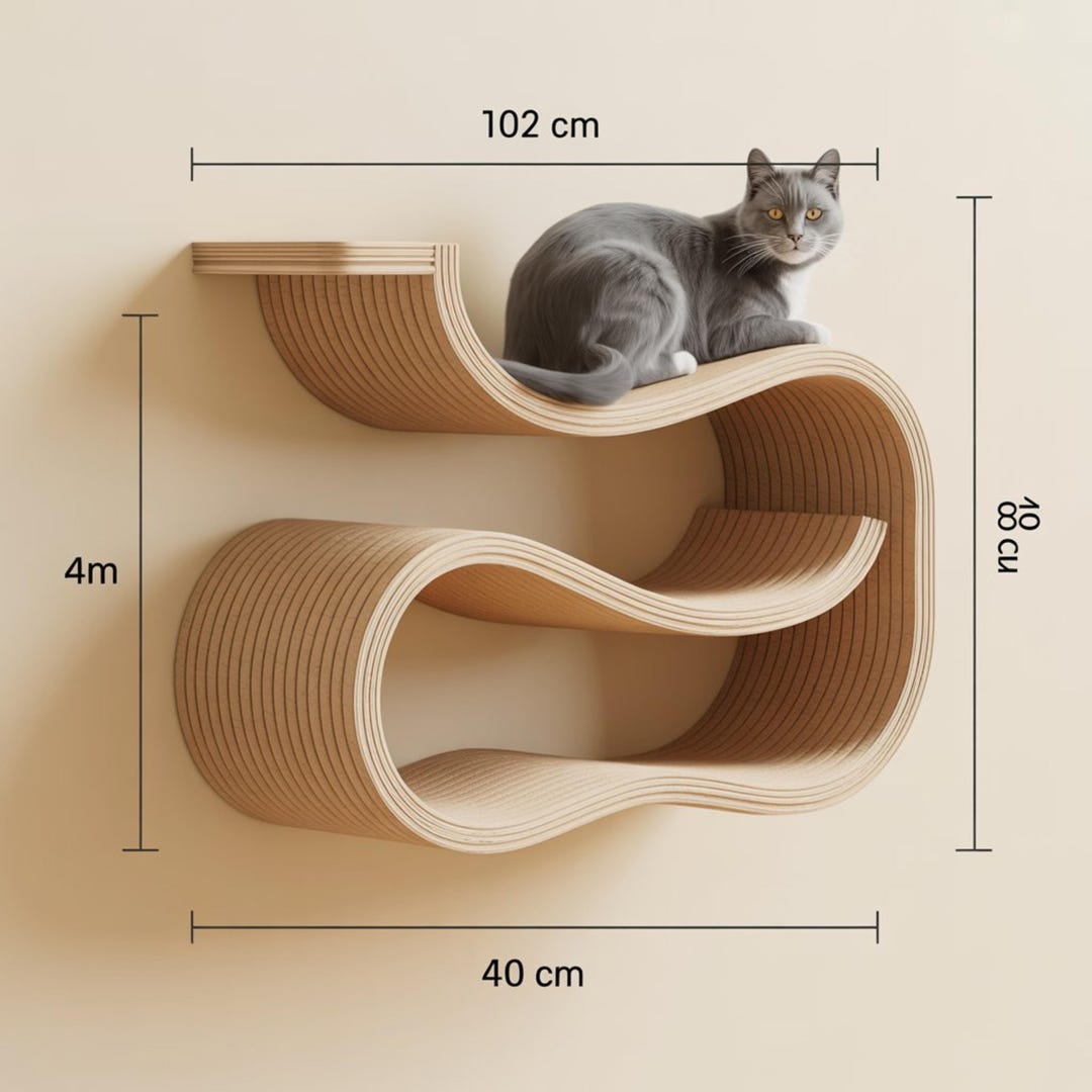 DIY Wooden Parametric Miniature CAT WALL Furniture Plan Step by Step ...