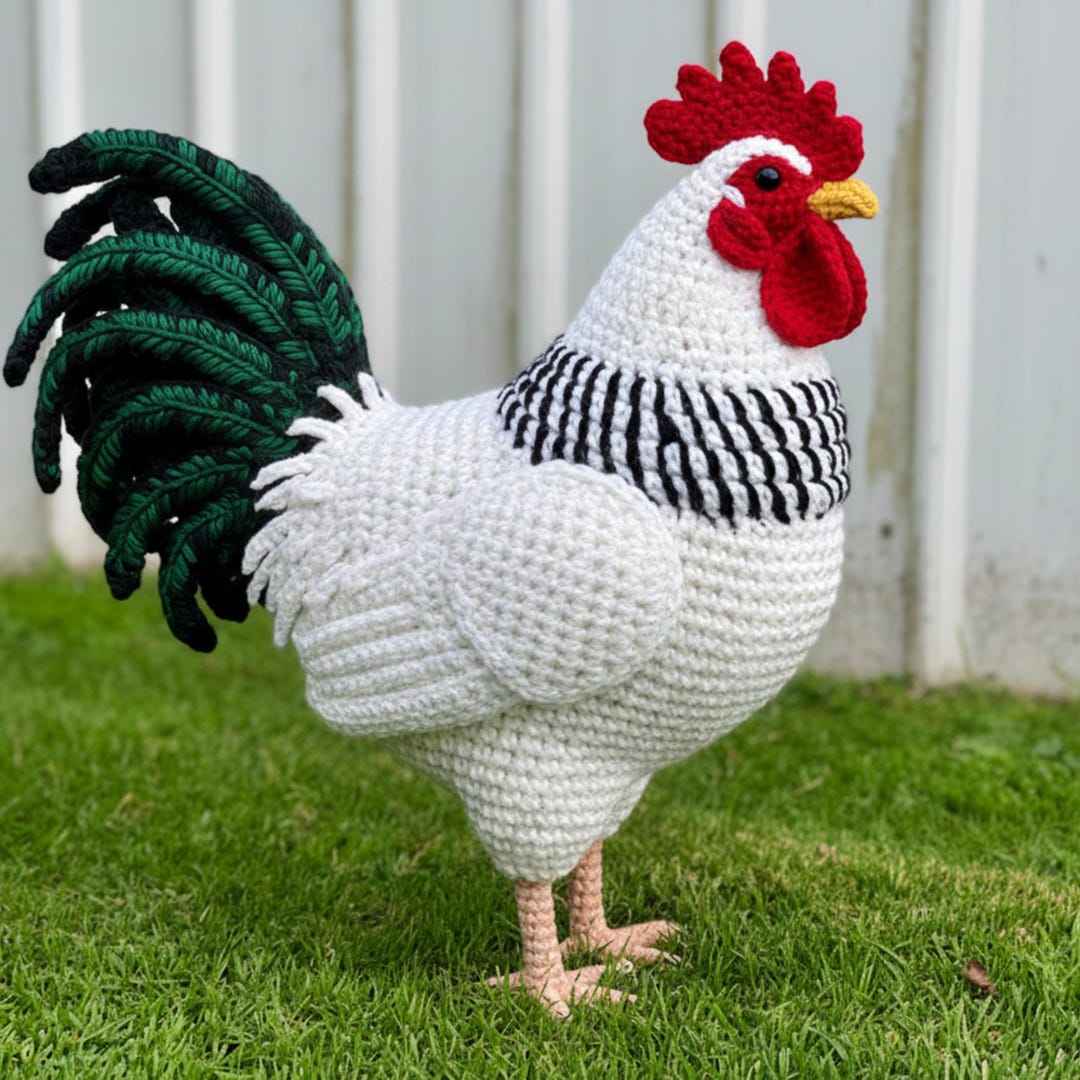 Realistic Rooster Decor Crochet Pattern Pdf|farm Animal Amigurumi ...