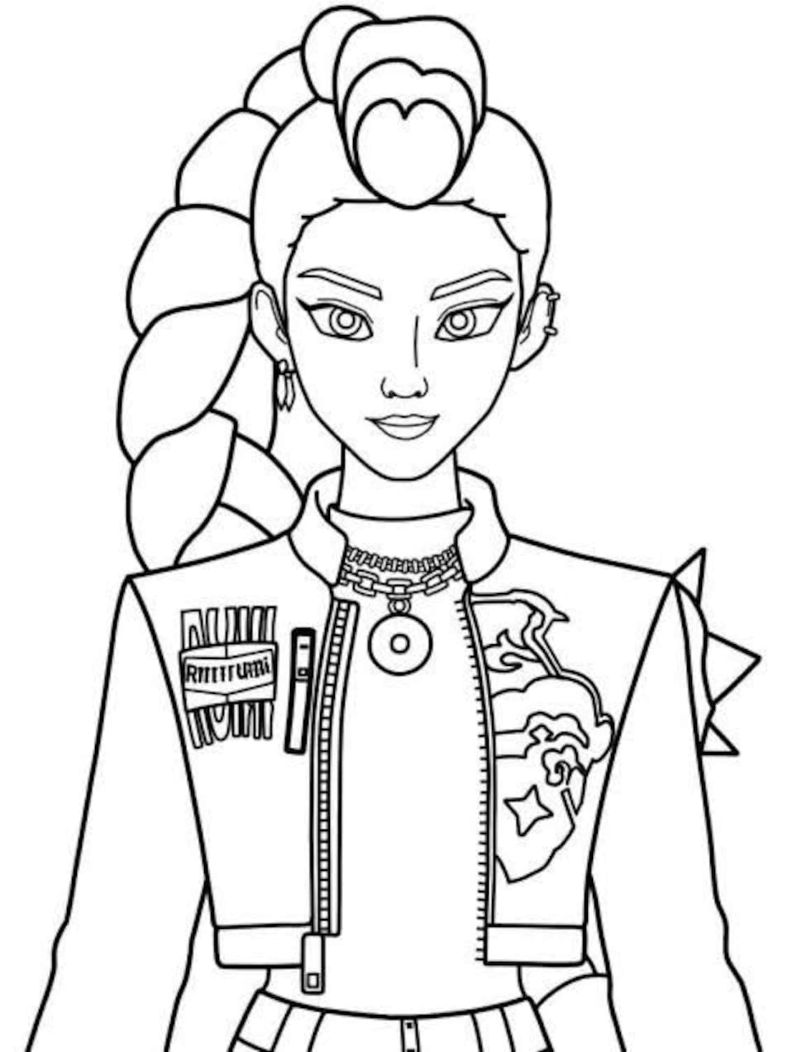 Huntrix Coloring 27 Pages Bundle ,stray Kids Merch, Huntrix Pumpkin ...