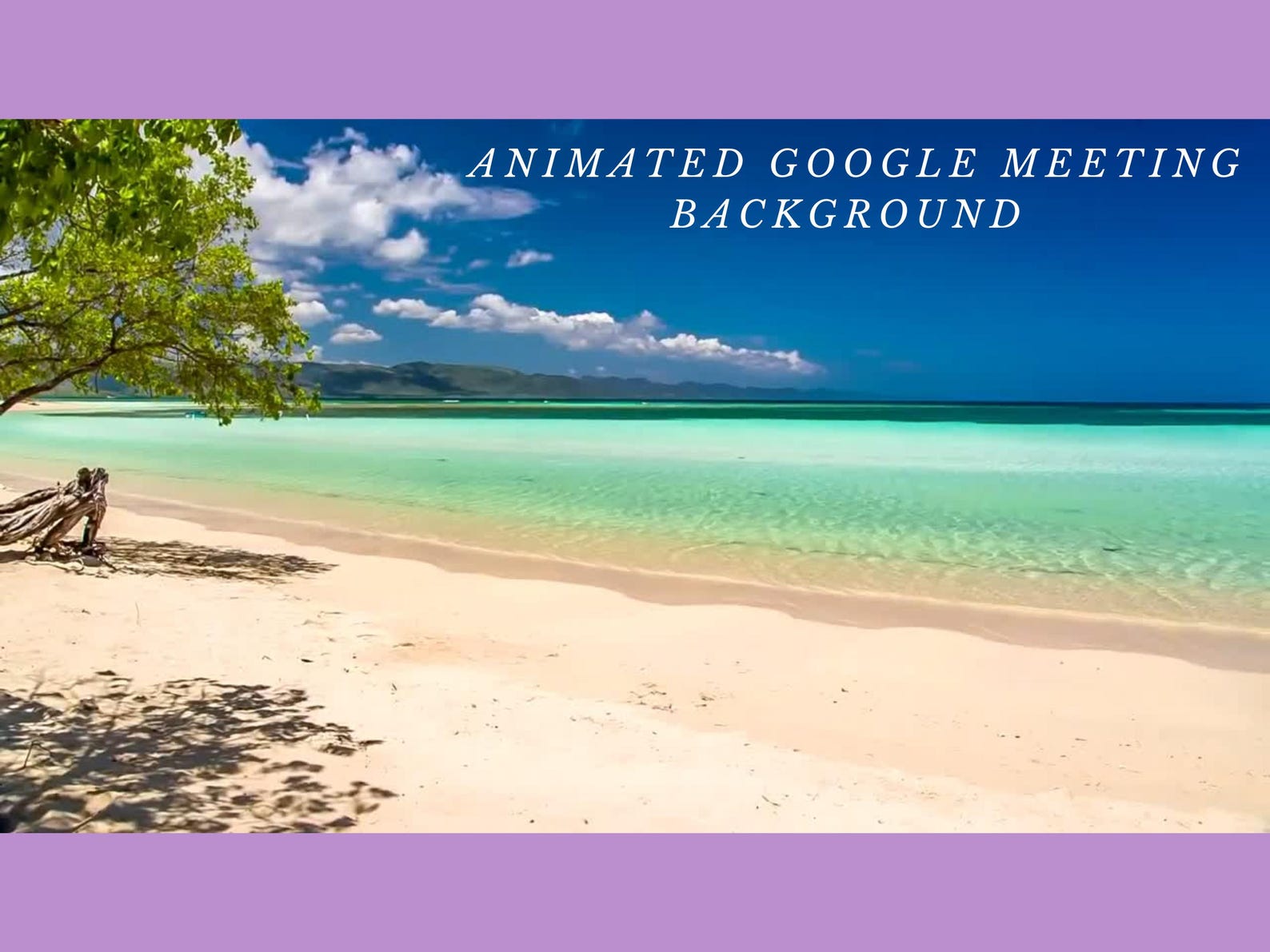 Animated Beach Zoom Background, Ocean Motion Video (digital Download ...
