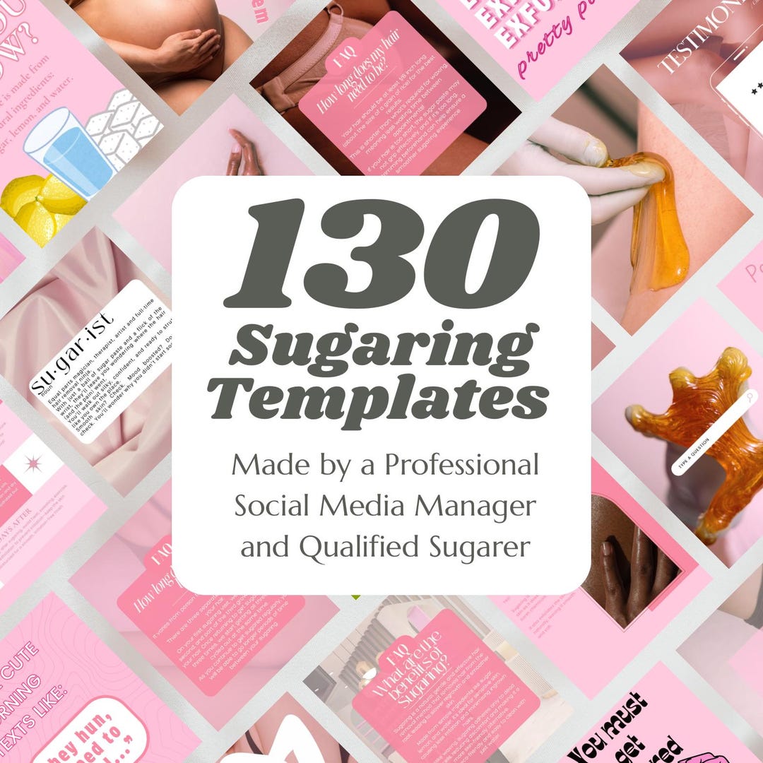 Sugaring Instagram 130 Post Templates Sugar Waxing Sugar Wax Template ...