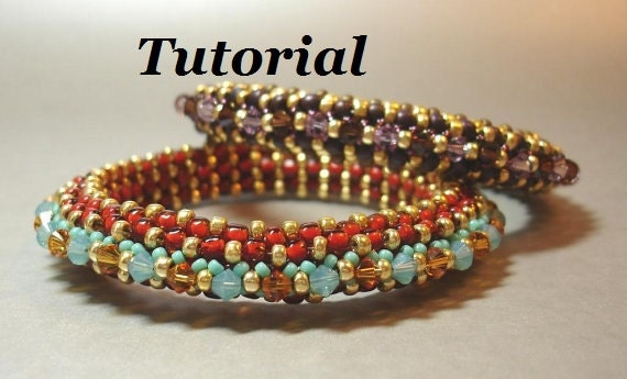 Bracelet tutorial Duo bead pattern Simple beaded bracelet | Etsy