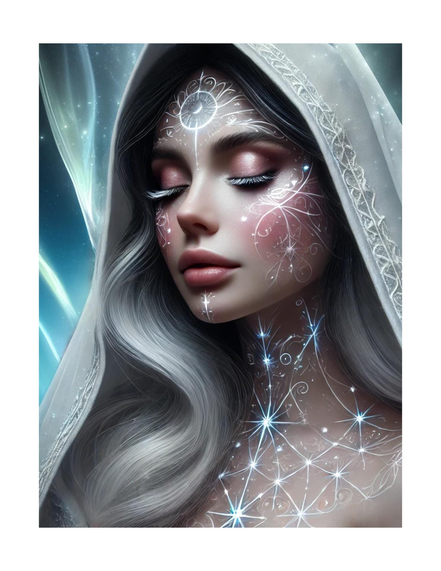 Liora - Celestial Goddess of Light, Digital Art, Mystical Home Decor ...