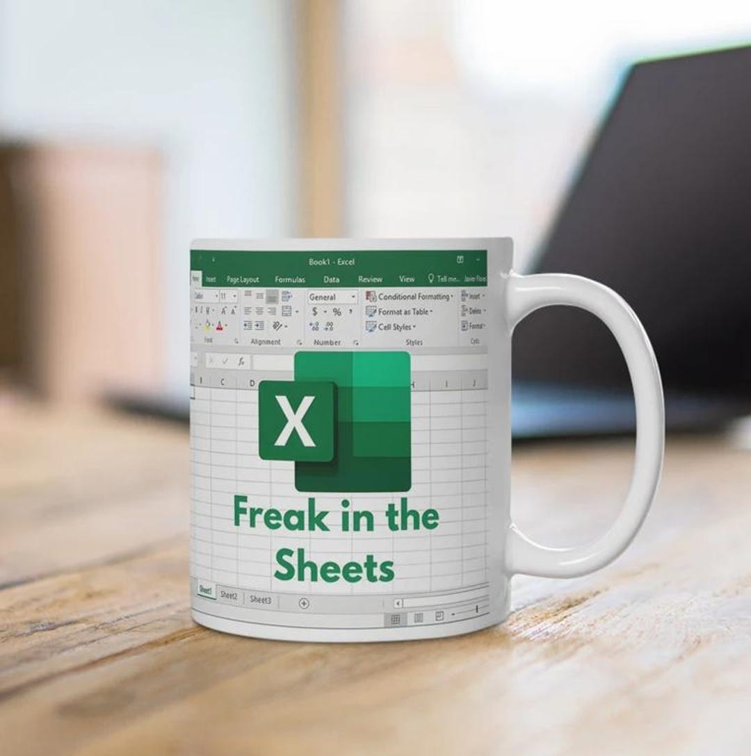 Funny freak in the Sheets Excel Mug, Gift Idea for Employee, Accountant ...
