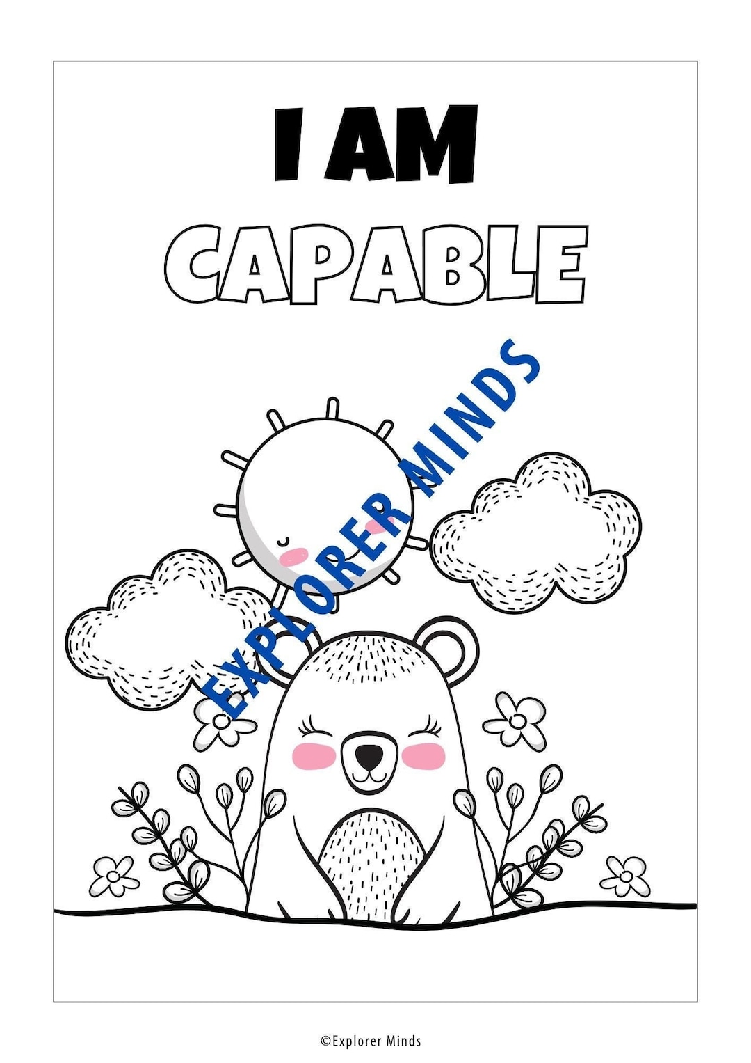 Affirmation Coloring Book for Kids, Mindfulness, Self-care, Stress ...
