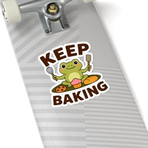 Cheerful Frog Foodie Sticker - Fun Cooking Enthusiast Gift - Etsy