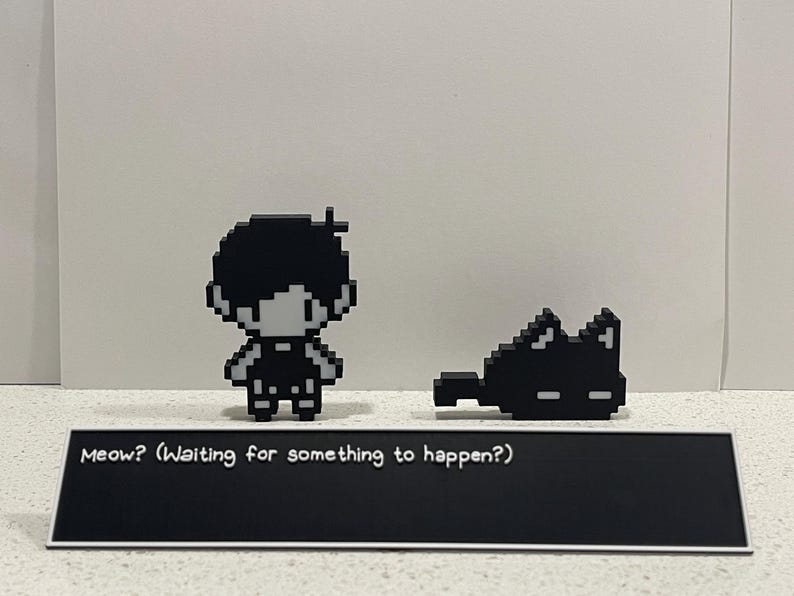 Omori and Mewo Sprite 3D Printed Figure, Mini Collectible Statue, Video ...