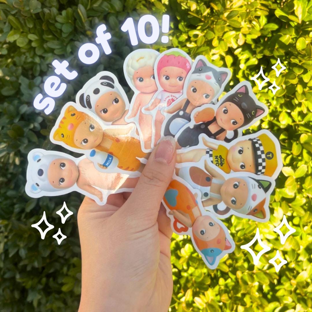 Sonny Angel Mystery Sticker Set Bundle Pack of 10 | Decorate Laptop ...