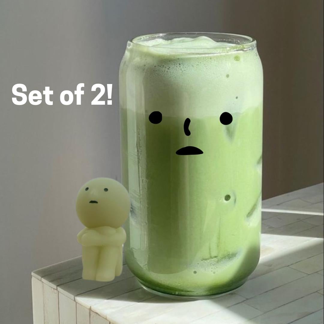 Smiski Set of 2 Matcha Cup Mug Laptop Face Vinyl Decal Sticker | for ...