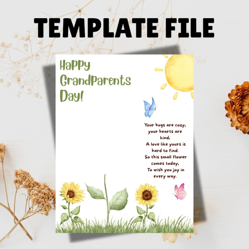 Grandparents Day Handprint Craft | Printable Poem and Handprint ...