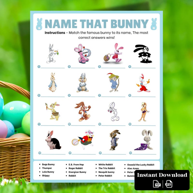 Printable Rabbit Trivia - Etsy UK