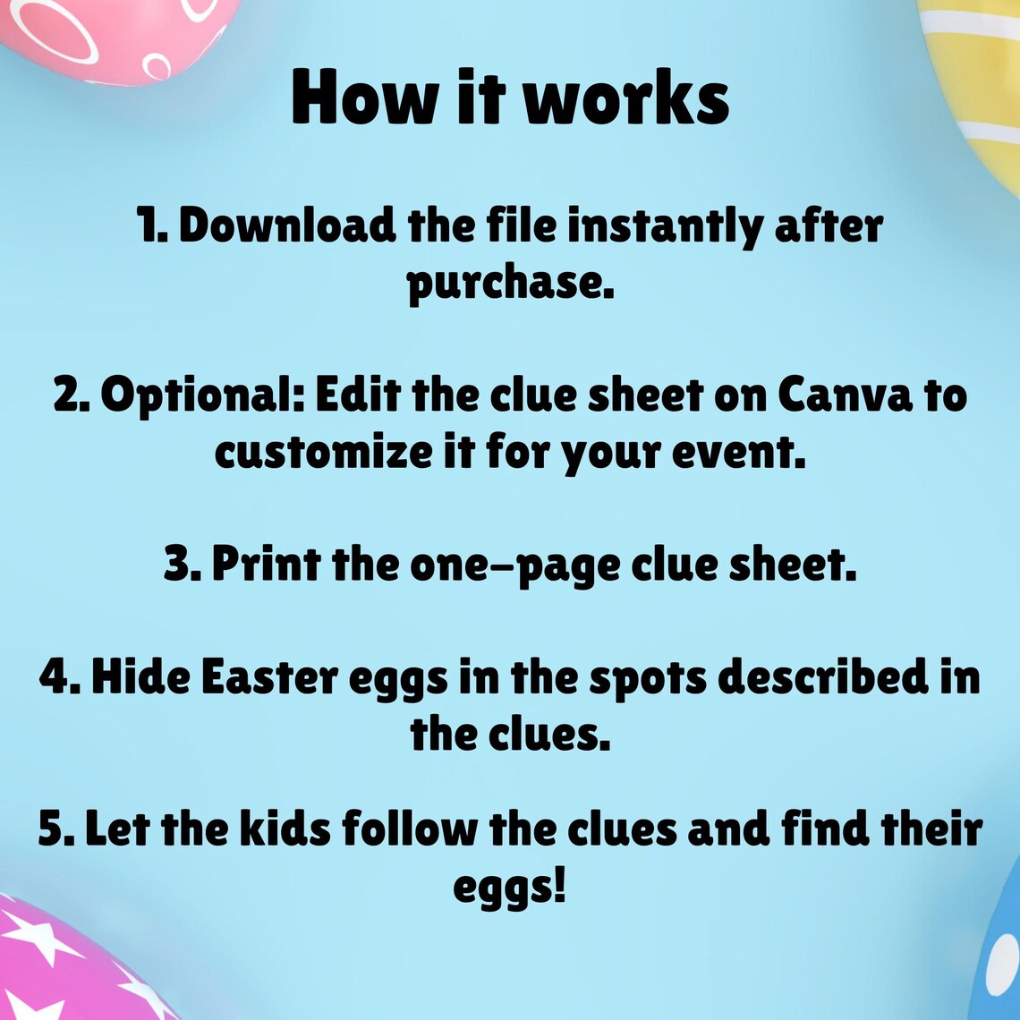 Easter Egg Hunt Clue Sheet: Printable Treasure Hunt Game (instant ...