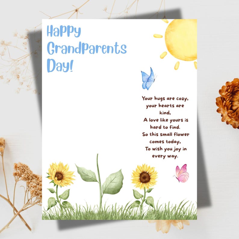 Grandparents Day Handprint Craft | Printable Poem and Handprint ...