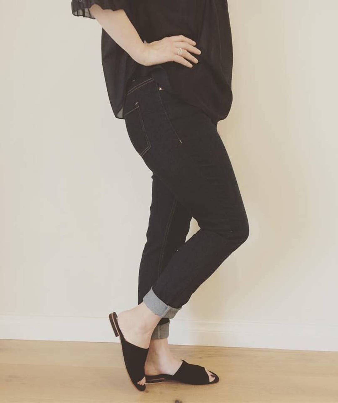 SOKO. Balck Suede Slides / Slide Sandals / Suede Slides Sandals ...