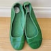 Sea Green Leather Flats: Women's Ballet Shoes - Etsy