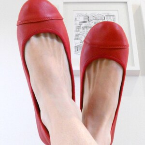 LUNAR. Red Flats / Women Shoes / Leather Flat Shoes / Women Flats ...