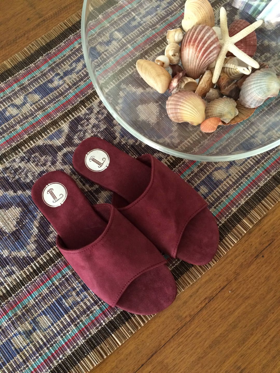SOKO. Burgundy Suede Slides / Slide Sandals / Suede Slides - Etsy