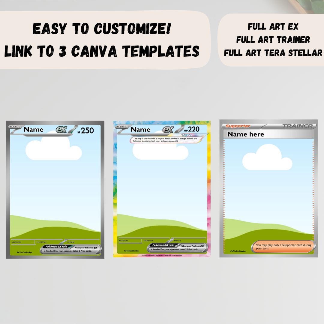 Scarlet/violet EX, Trainer, TERA Stellar Full-art Custom Pokemon Card ...