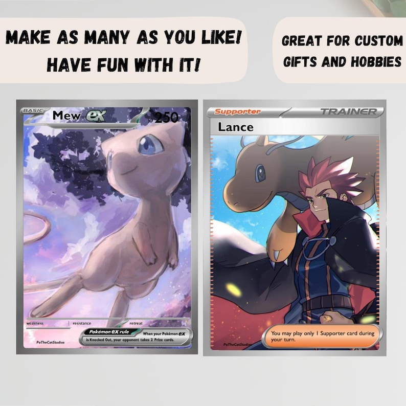 Scarlet/violet EX & TRAINER Custom Pokemon Card Templates | Easy to Use ...