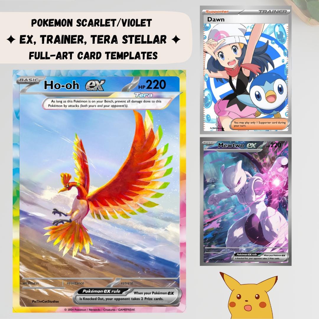 Scarlet/violet EX, Trainer, TERA Stellar Full-art Custom Pokemon Card ...