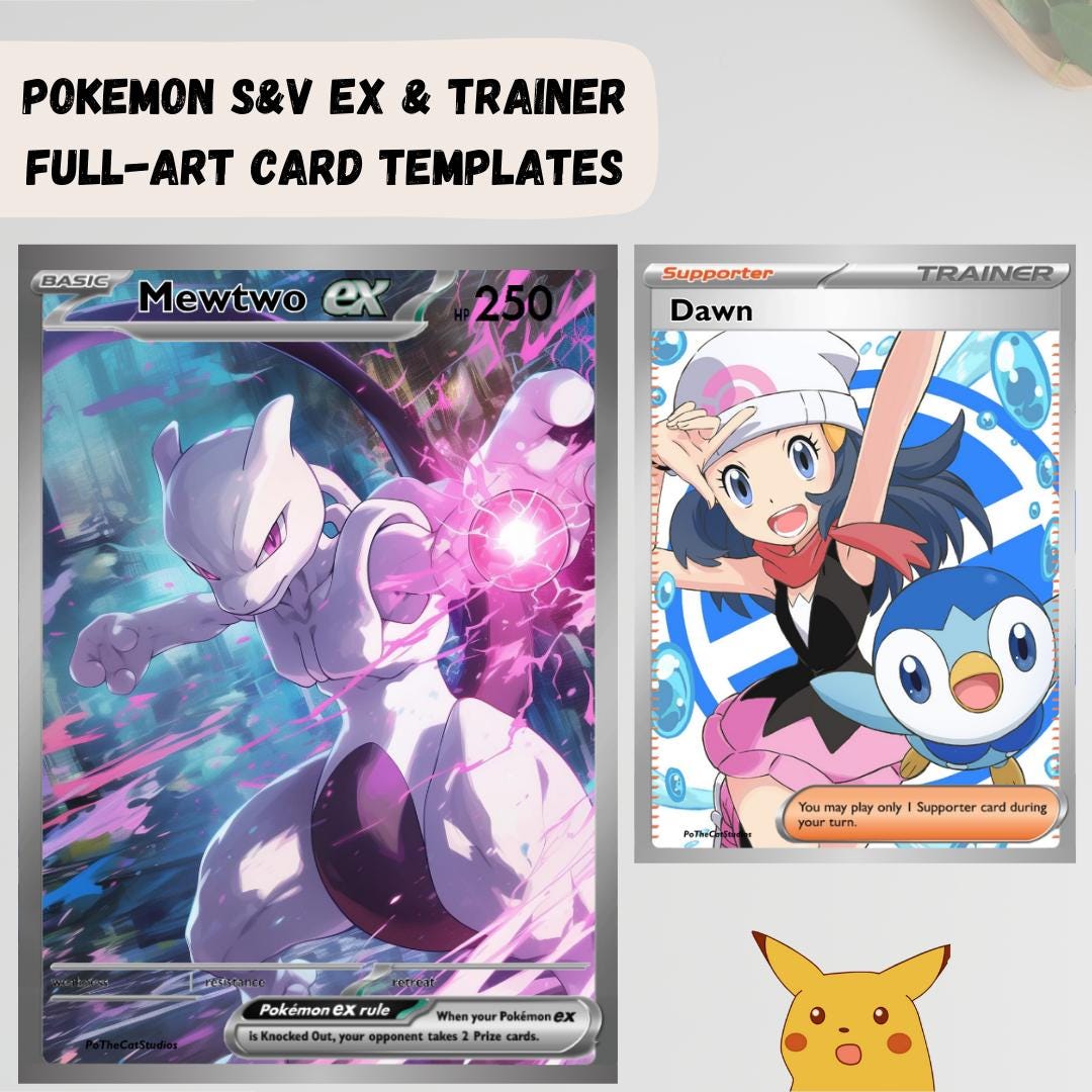 Scarlet/violet EX & TRAINER Custom Pokemon Card Templates | Easy to Use ...