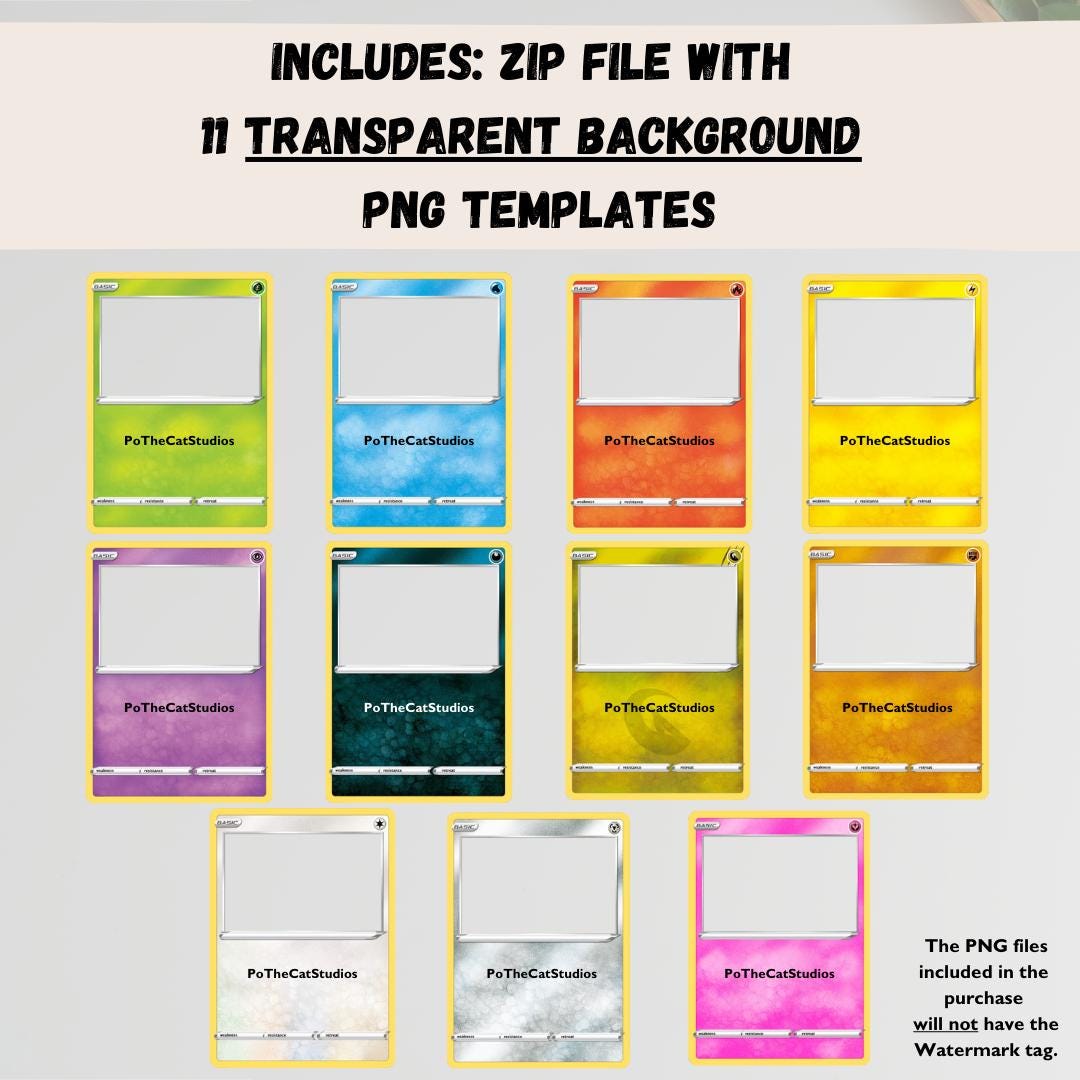 11 Sword/shield Base Types | Custom Pokemon Card Templates | Full-art ...
