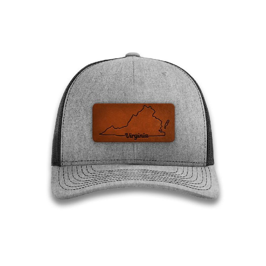 Custom Leather Patch Hats, Classic Map Trucker, Dad Hat, Snapback ...