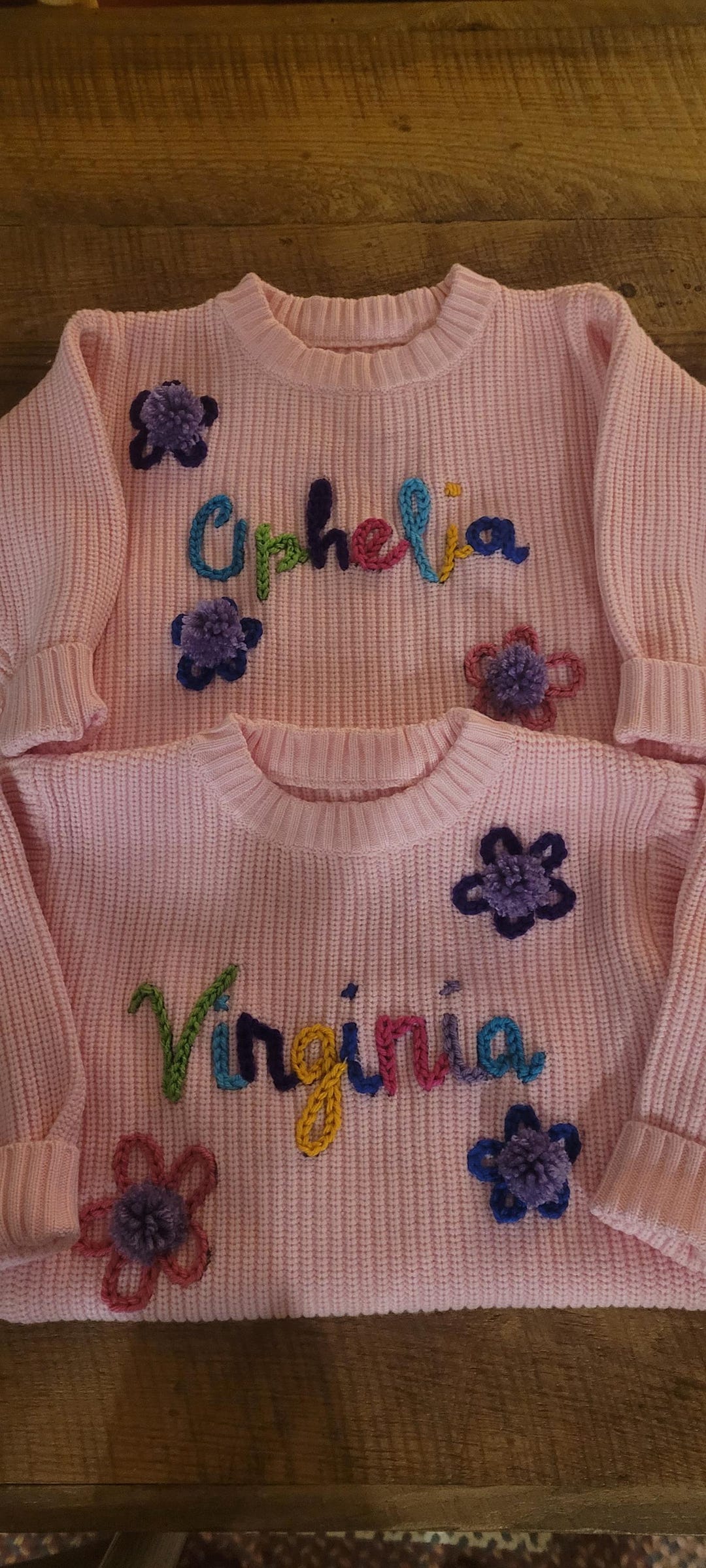 Hand Crocheted Name on Children's Sweater With Your Choice of Colors - Etsy