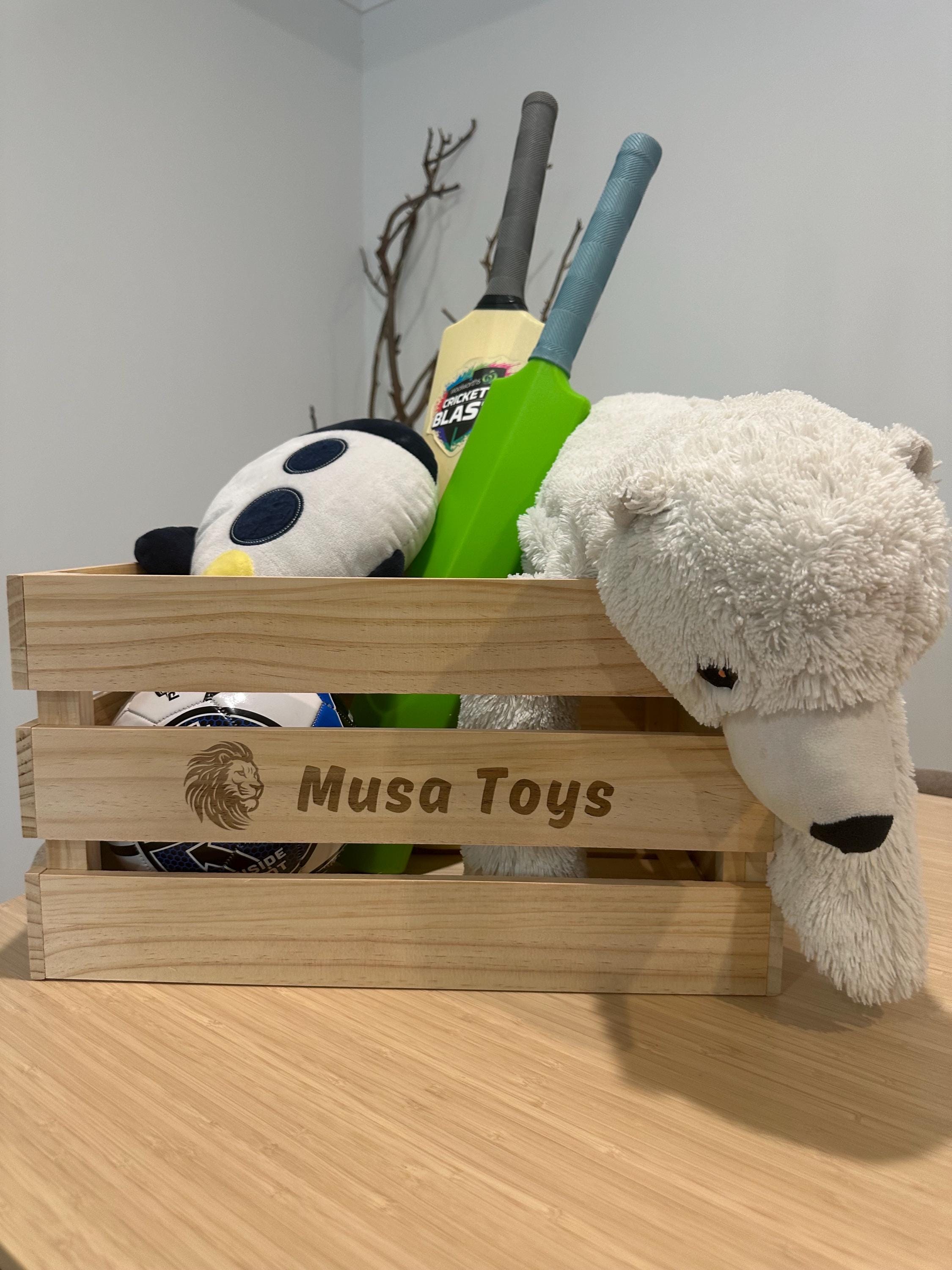 Personalized Wooden Toy Box – Large Custom Engraved Crate - Etsy