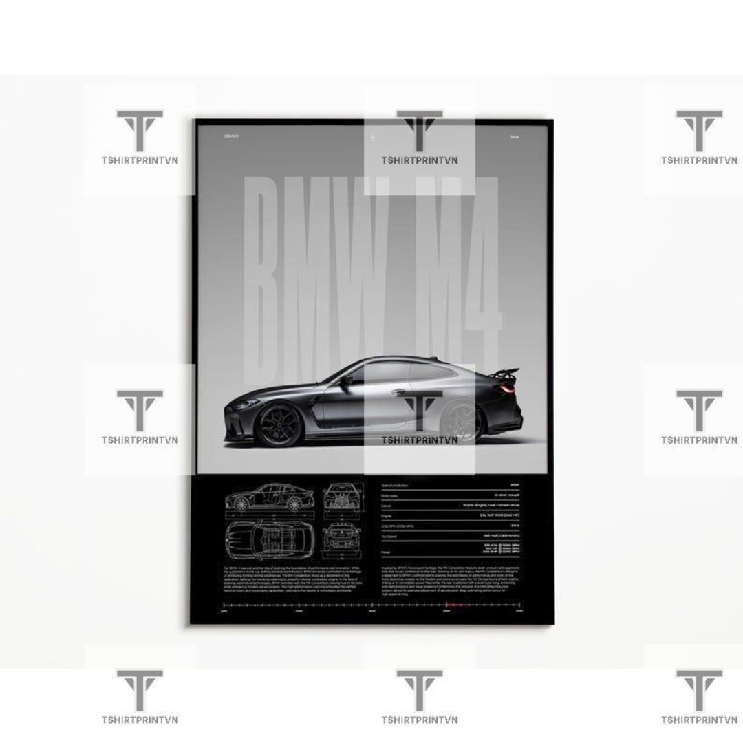 BMW M4 Competition Poster - Etsy