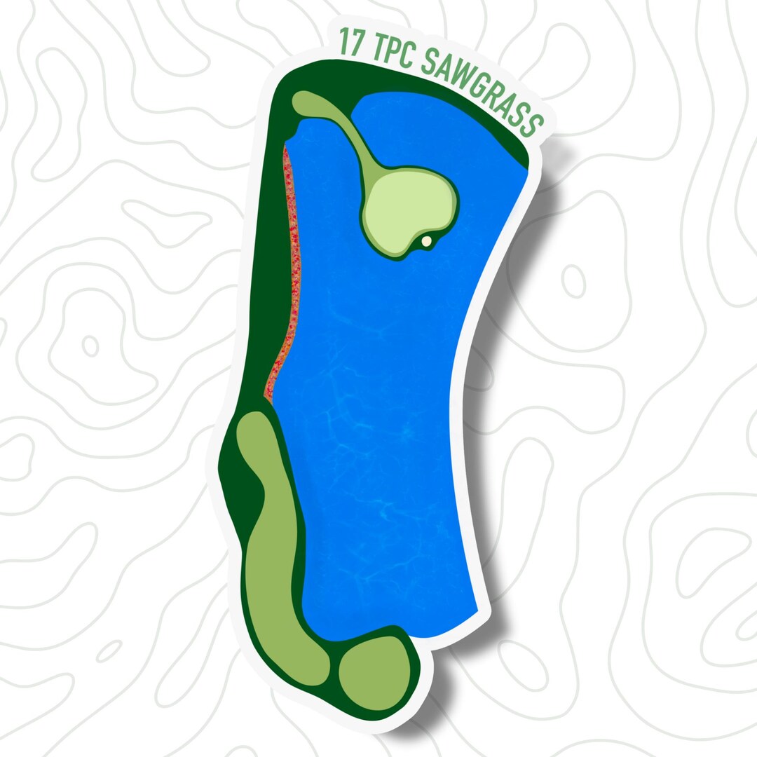 TPC Sawgrass Hole 17 Sticker, Golf Course Stickers - Etsy