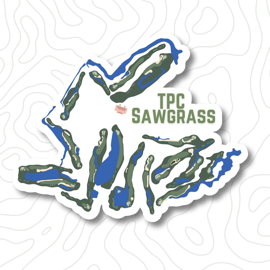 TPC Sawgrass Golf Course Layout Sticker: Waterproof Golf Gift - Etsy
