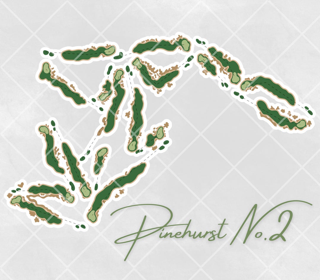 Pinehurst No. 2 Golf Course Layout Digital File - Etsy