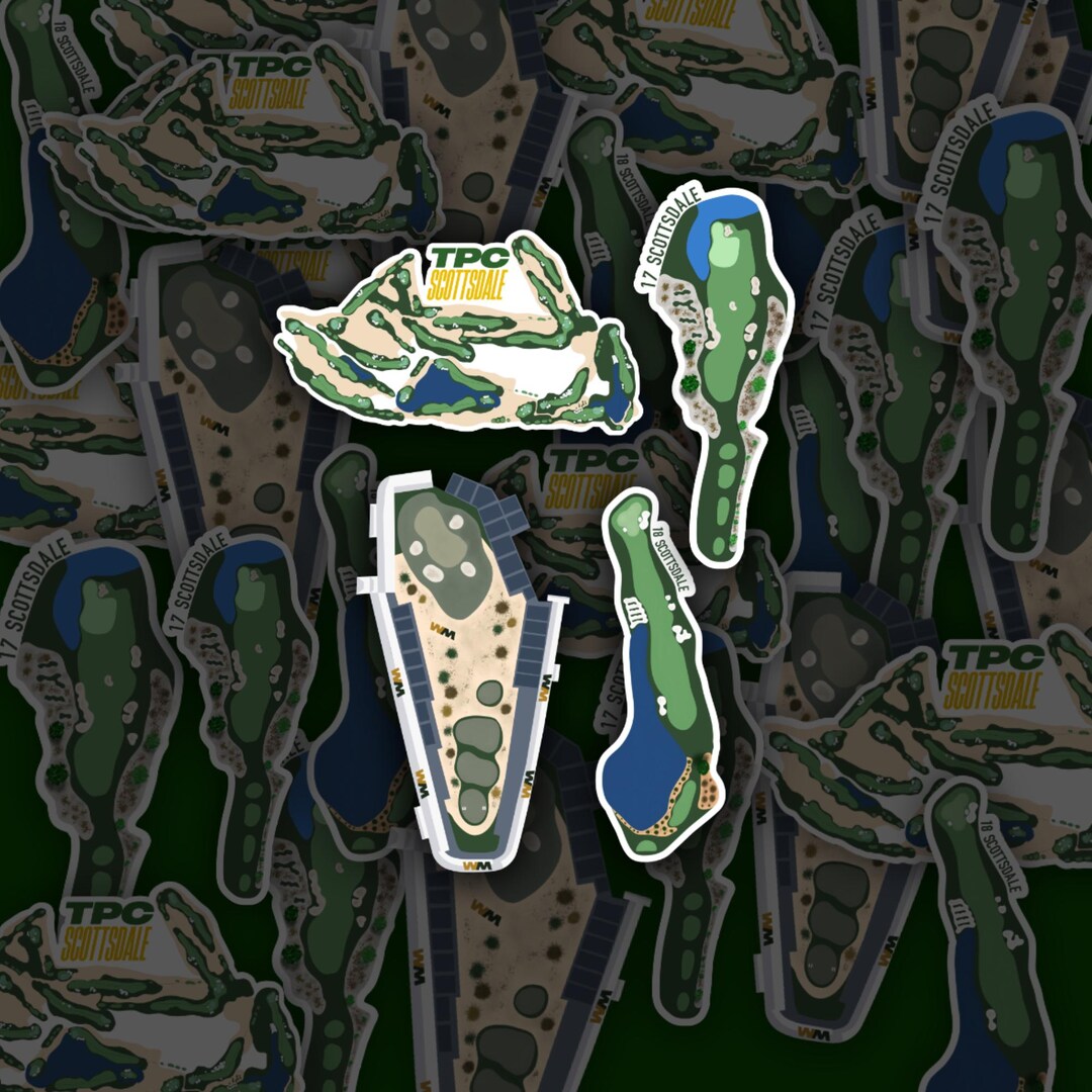 Scottsdale Golf Course Sticker Bundle (4-pack), Golf Course Stickers - Etsy