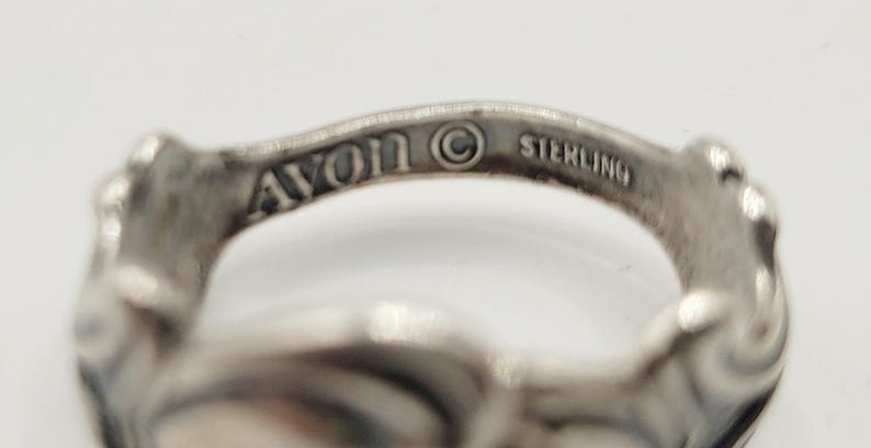 Vintage Avon Sterling Silver Adjustable Heart Ring – 925 Floral Scroll ...