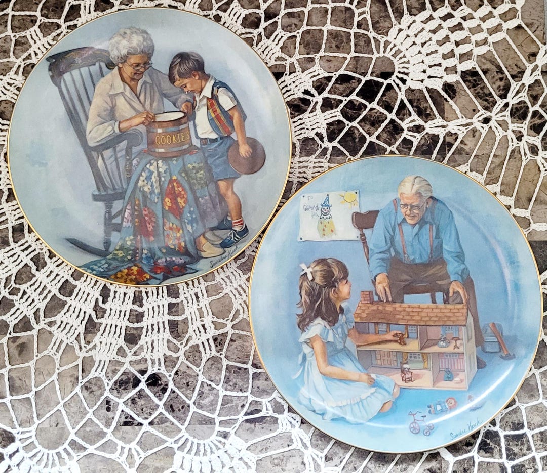 Vintage Sandra Kuck Collector Plates: Grandparents Series, 1981 - Etsy
