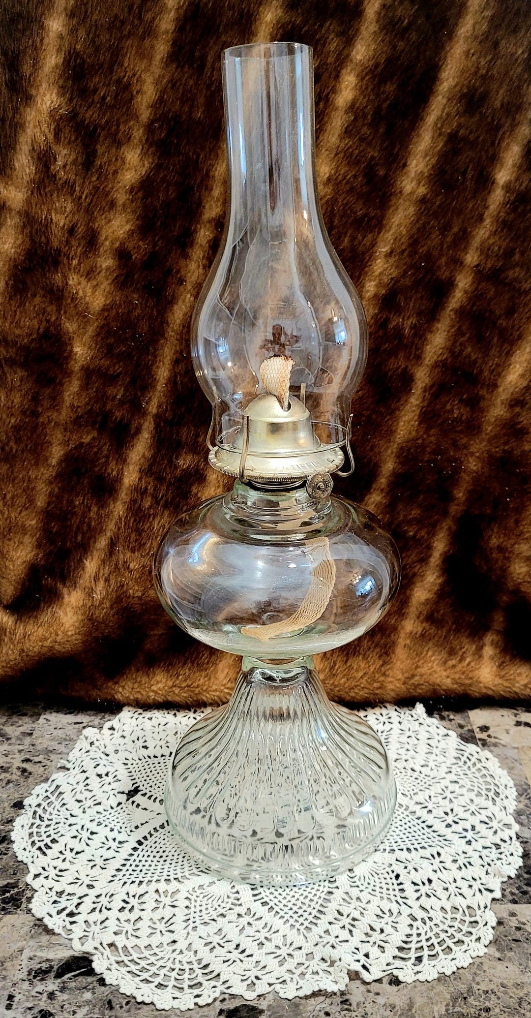 Vintage Eagle Lantern – P&A MFG Co. Glass Oil Lamp – Rustic Farmhouse ...