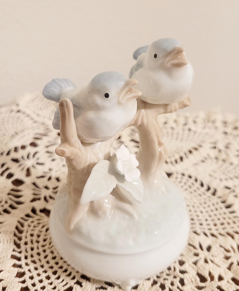Rare Otagiri Blue Bird Music Box | Japanese Porcelain | Vintage ...