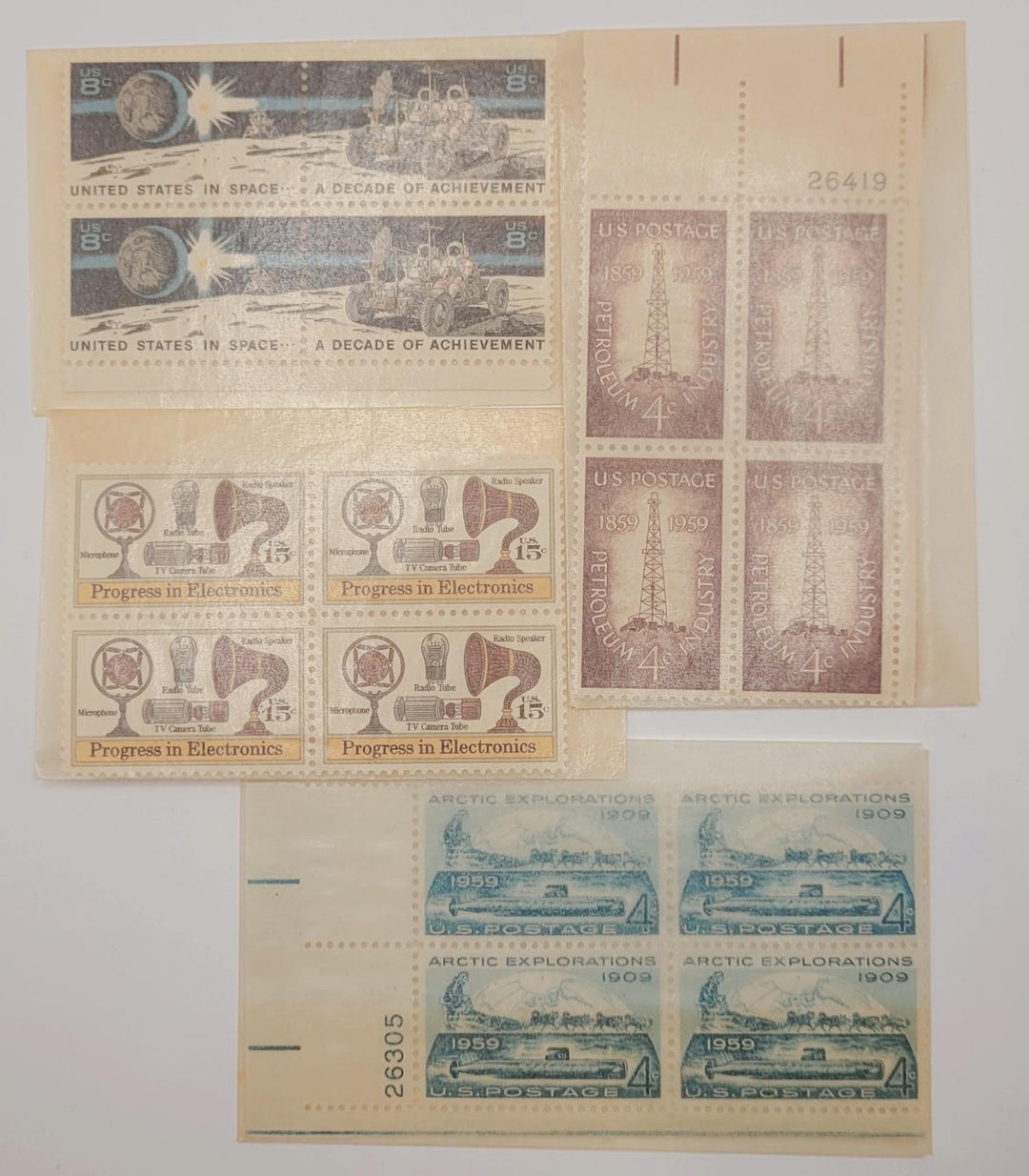 Vintage USPS Stamp Plate Blocks: 1959-1973 Commemorative Collector Set ...