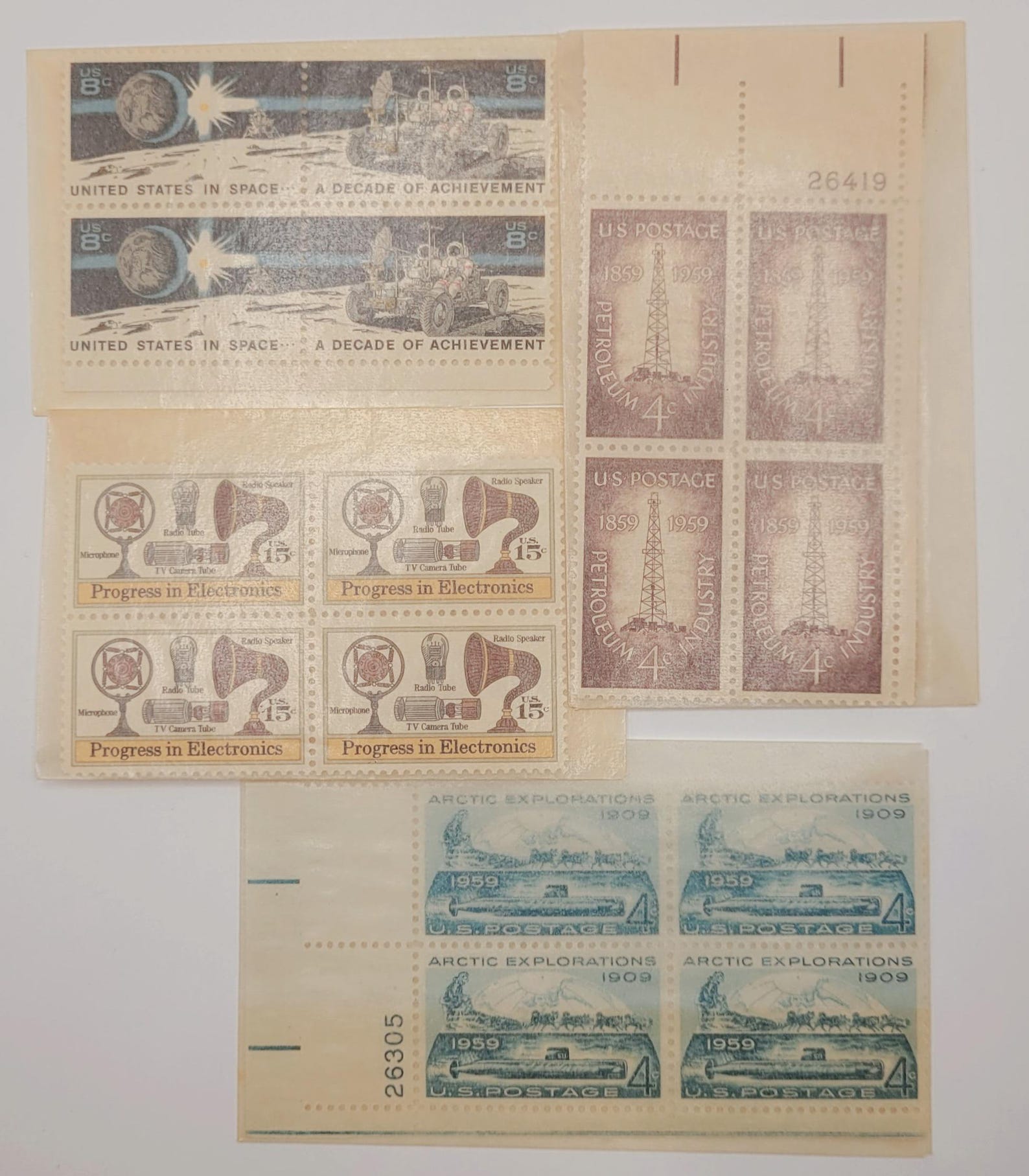 Vintage USPS Stamp Plate Blocks – Mint U.S. Commemorative Set | Space ...