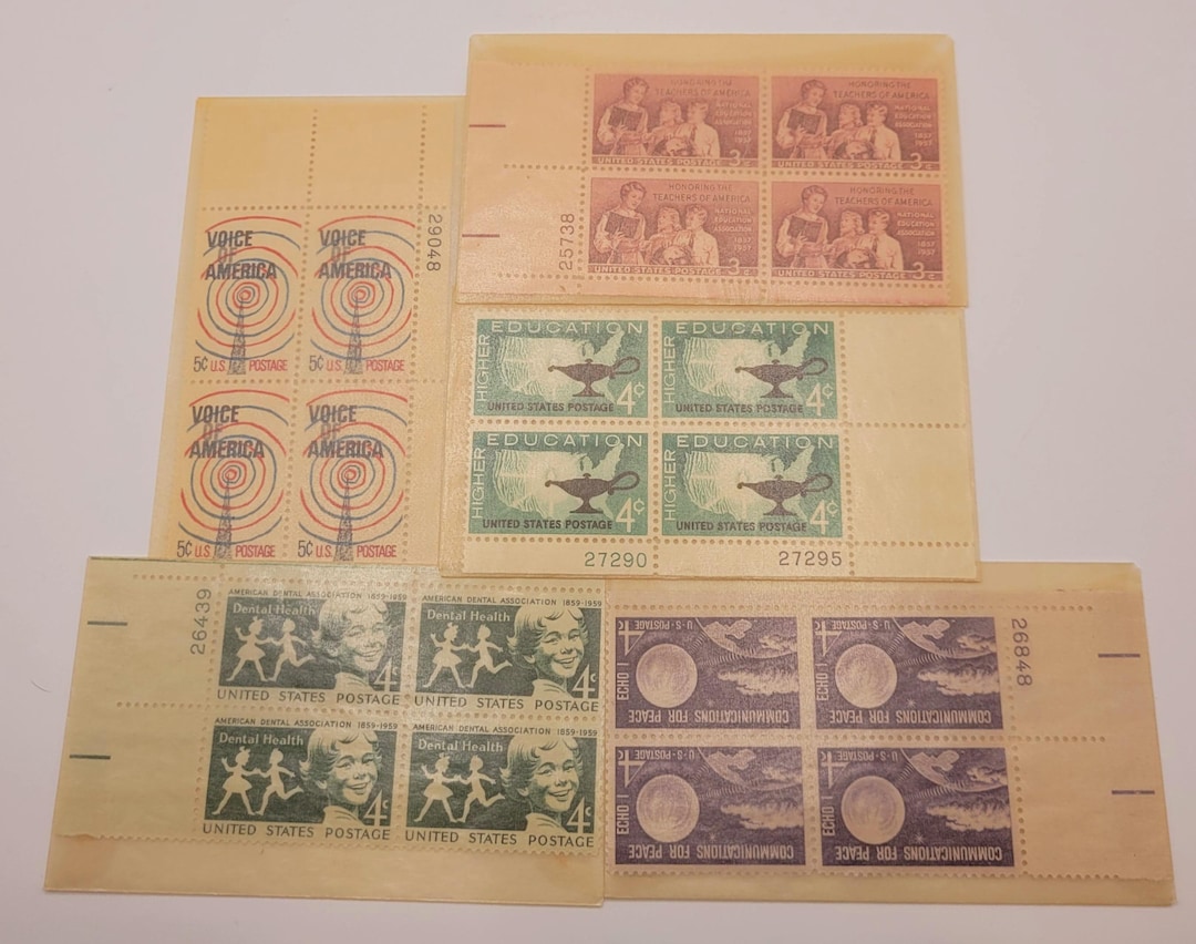 Vintage Stamp Blocks – USPS Mint Plate Blocks 1957–1967 | Peace ...