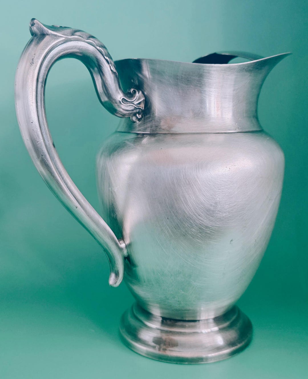 Vintage Oneida Silverplate Pitcher USA 64 Oz Mid Century Water Lemonade ...