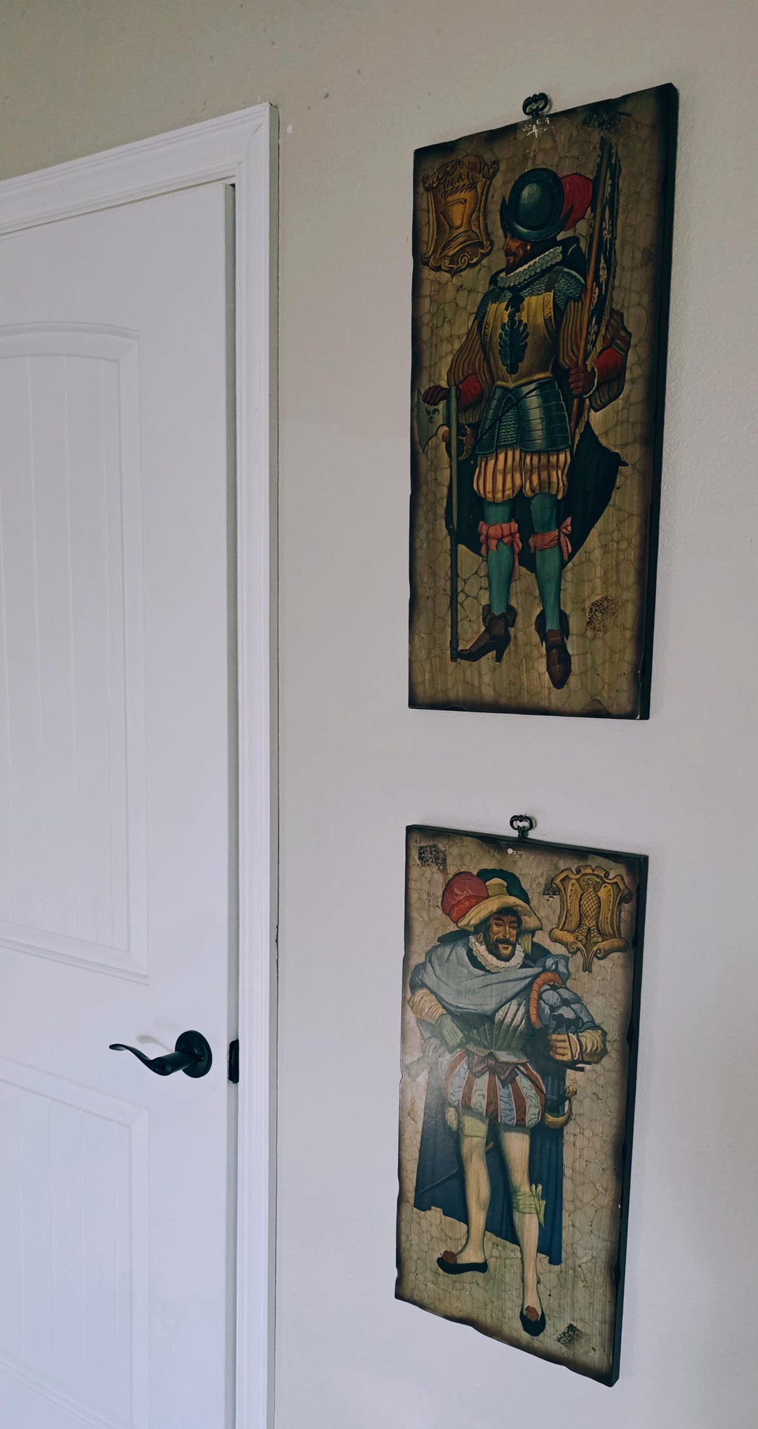Vintage Renaissance Musketeer Wall Art Set • Crackle Wood Plaques ...
