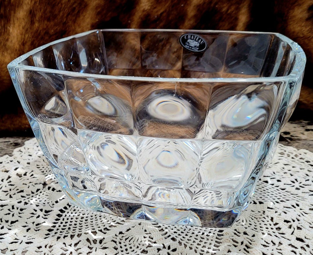 Vintage Chateau Turkey Crystal Bowl: 12" Lead Cut Glass Centerpiece - Etsy