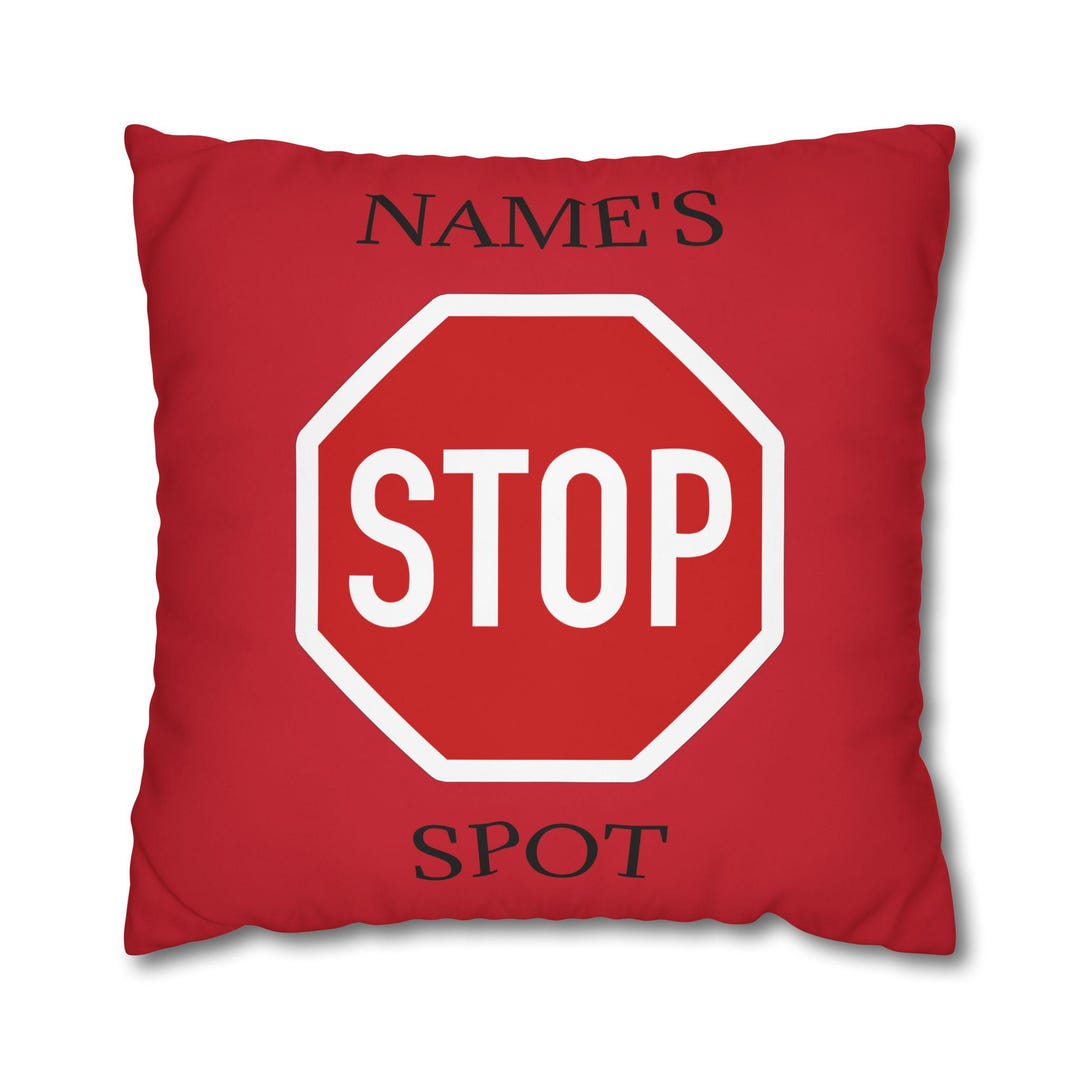 Personalised Stop Sign Pillowcase, Custom Home Decor, Gift for Kids ...