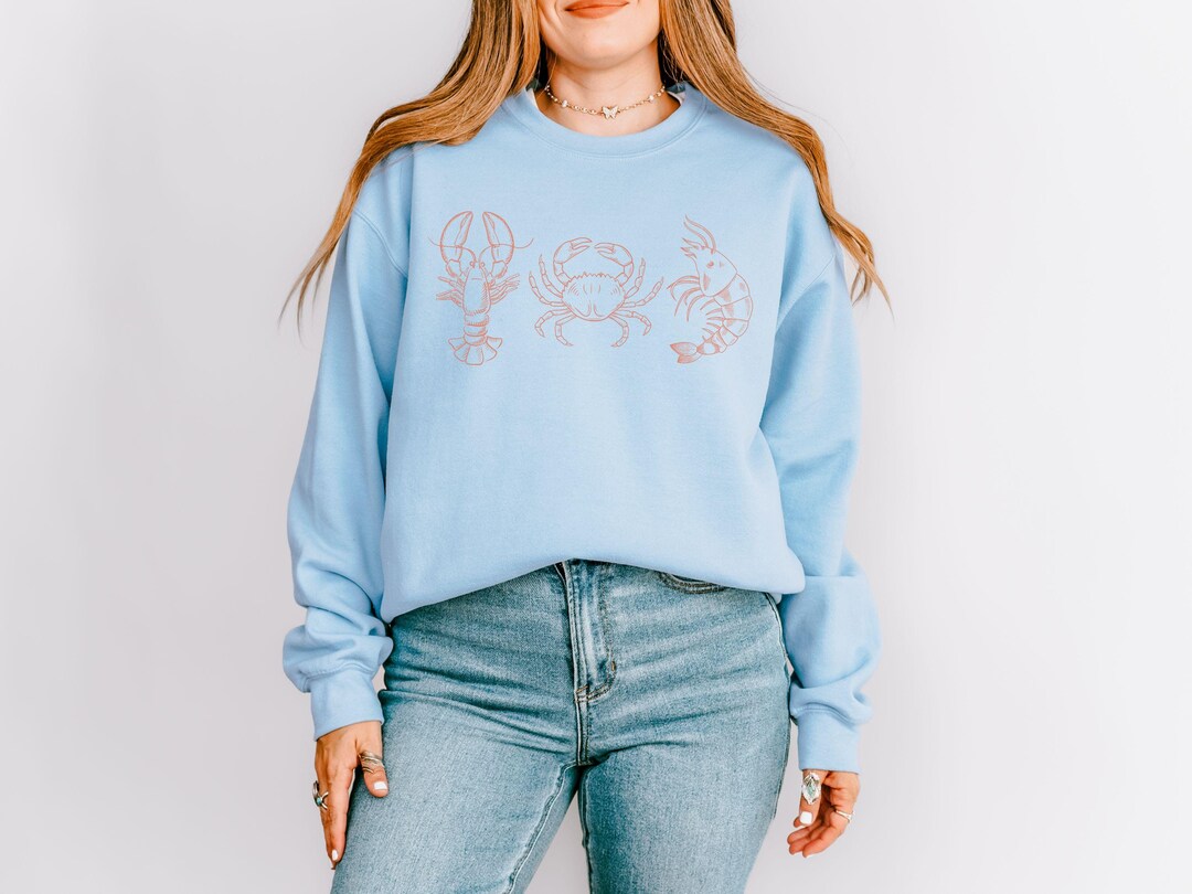 Vintage Lobster, Crab & Shrimp Design, Ocean Lover, Nautical Seafood ...