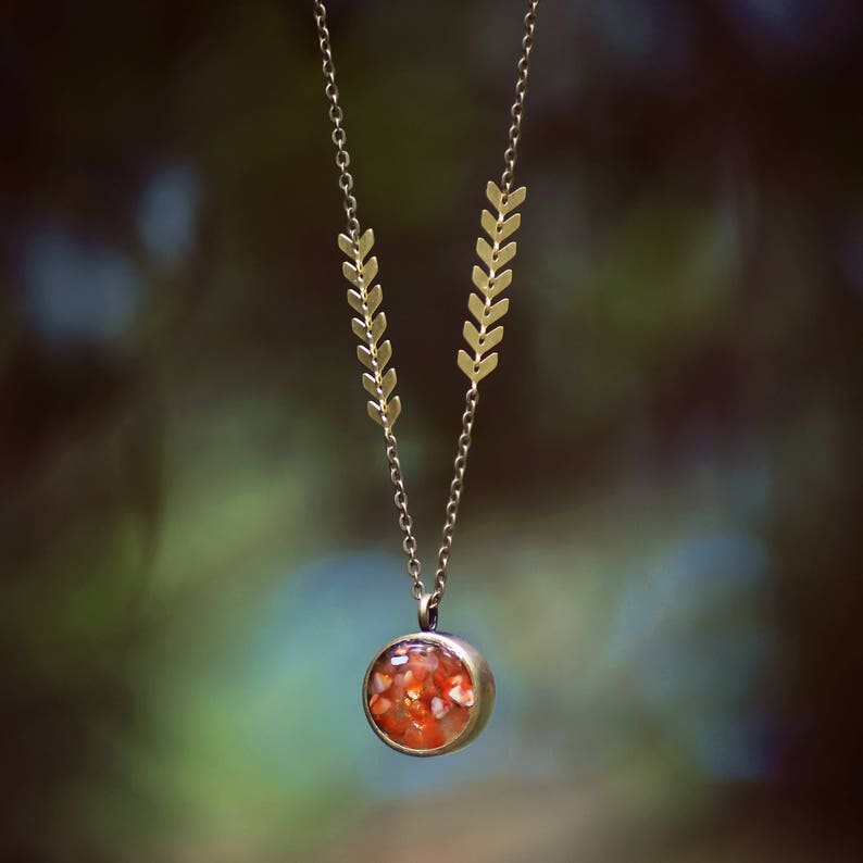 The Cali Long Boho Style Round Open Bezel Necklace With - Etsy