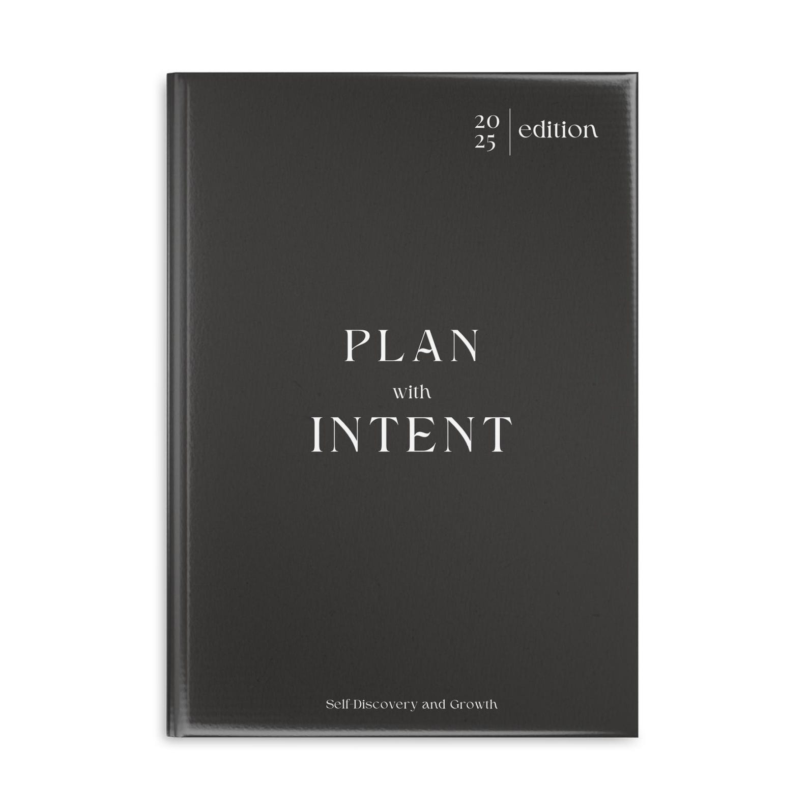Black Hardcover Puffy Notebook | Plan With Intent 2025 Edition for ...