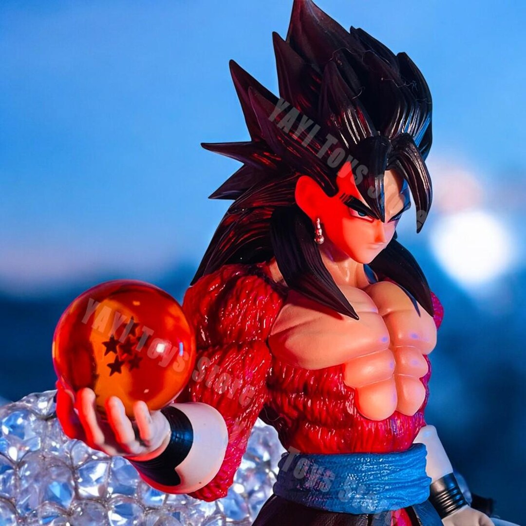 29cm Dragon Ball Goku SSJ4 Figure Ultra Detailed Super Saiyan 4 Goku ...