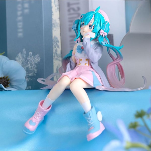 Hatsune Miku Sitting Figurine - Etsy